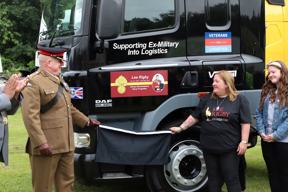 Veterans into Logistics names DAF truck in memory of Fusilier Lee Rigby ...
