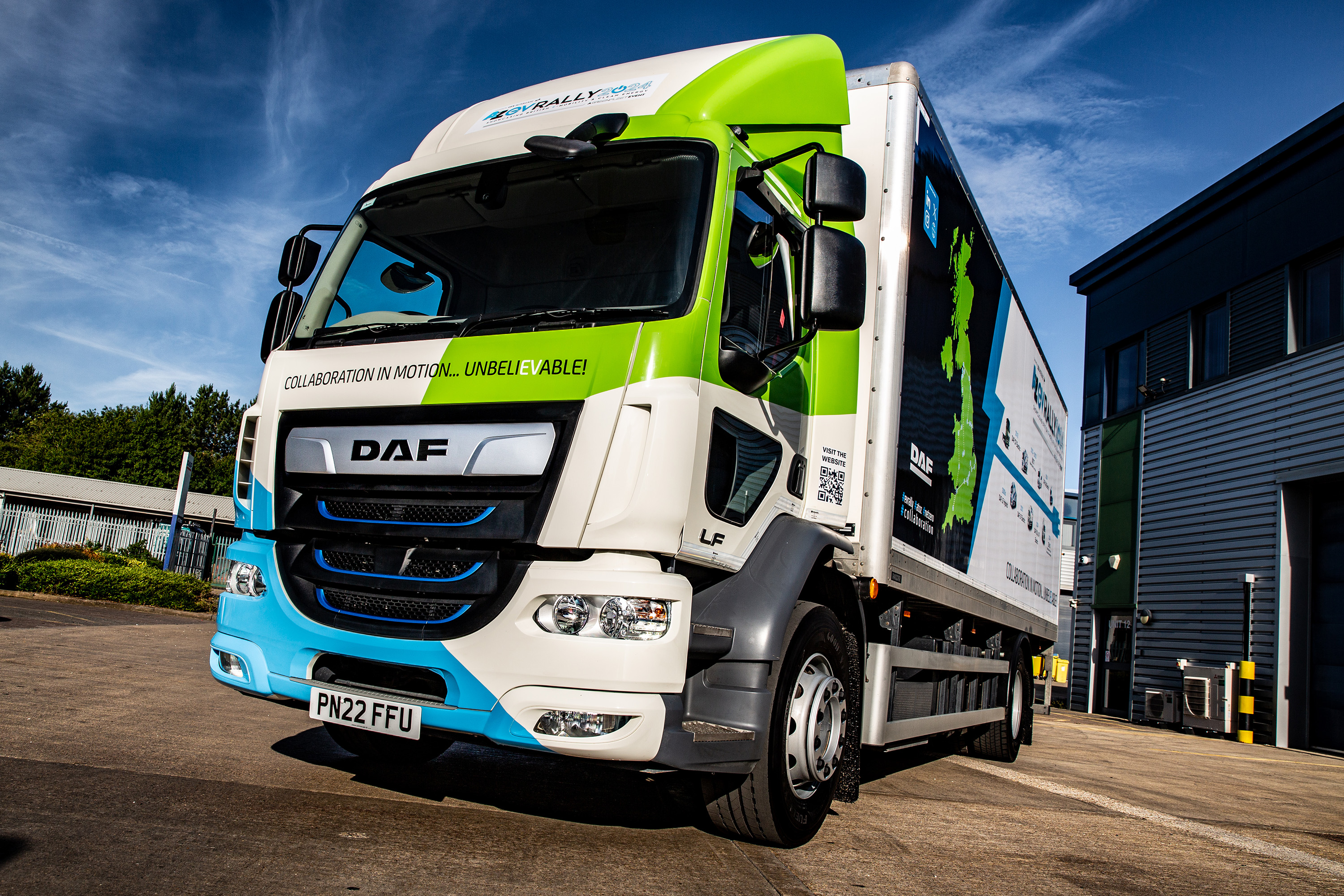 Team DAF departs on EV Rally 2024- DAF Trucks Ltd, United Kingdom