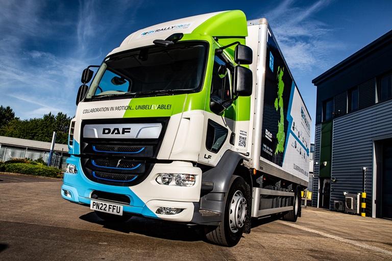 Team DAF departs on EV Rally 2024- DAF Trucks Ltd, United Kingdom