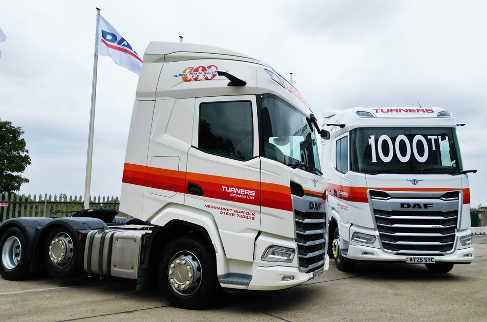 Turners reaches 1,000 New Generation DAF landmark- DAF Trucks Ltd ...